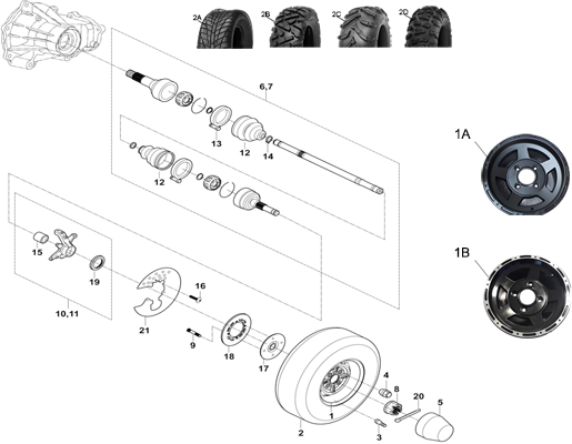 ESSIEU AVANT - 1001 Quads